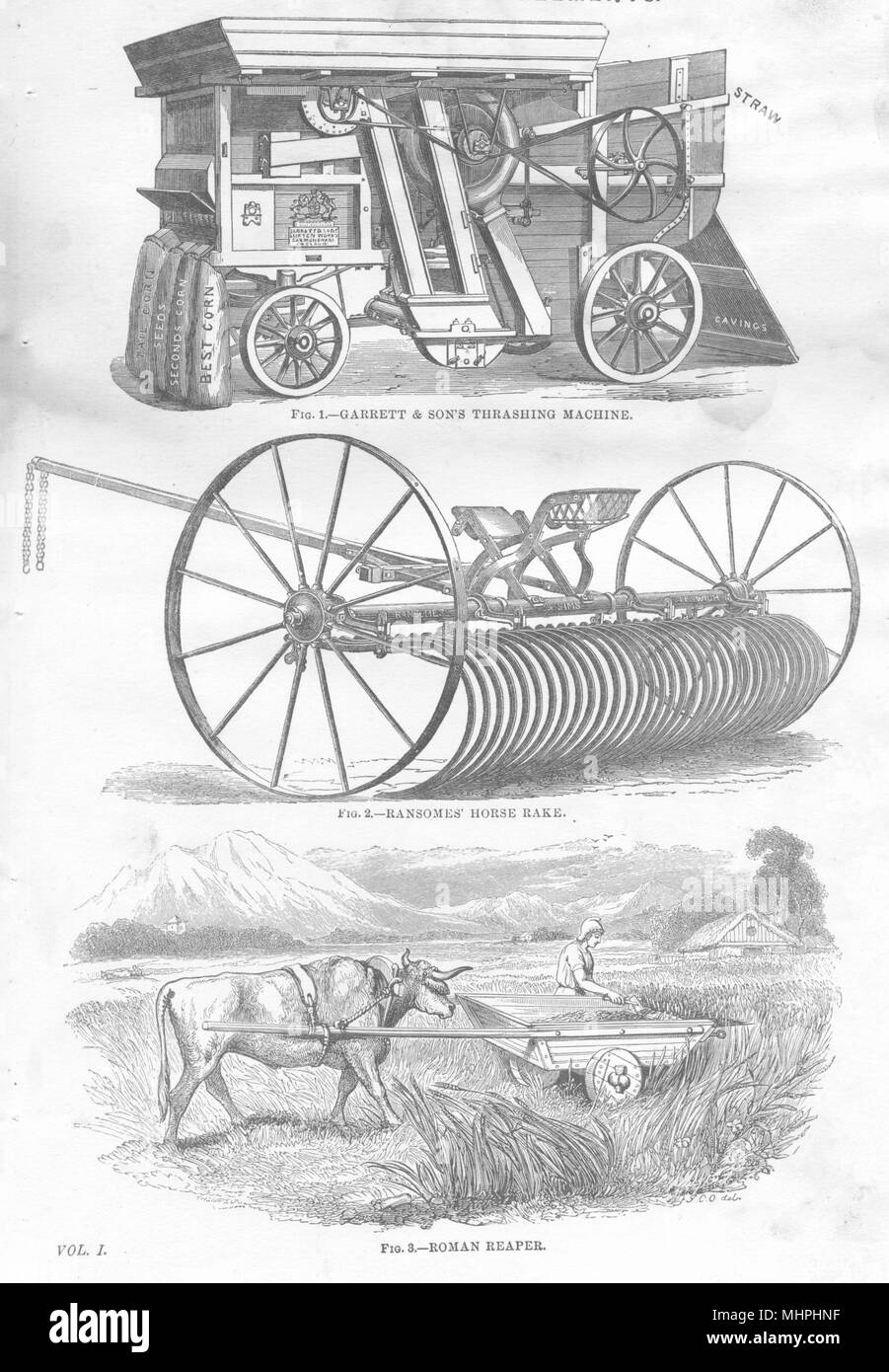Nineteenth century farm machine Banque de photographies et d’images à ...