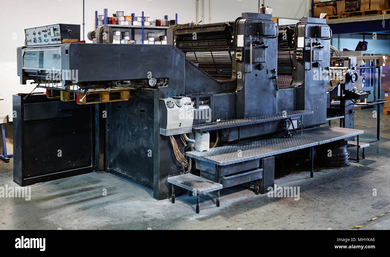 Machine d'impression rotative de journaux Banque de photographies et d ...