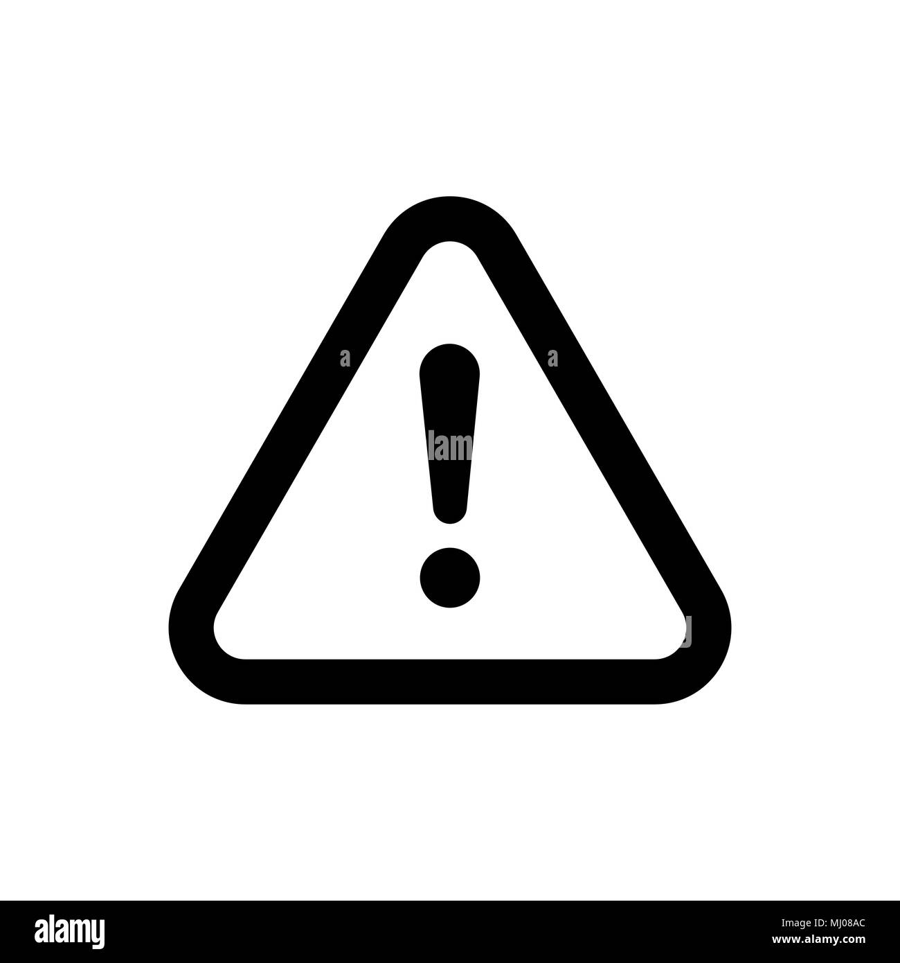 L'attention dans l'icône de style plat. Symbole de danger isolé sur ... L'attention dans l'icône de style plat. Symbole de danger isolé sur ...