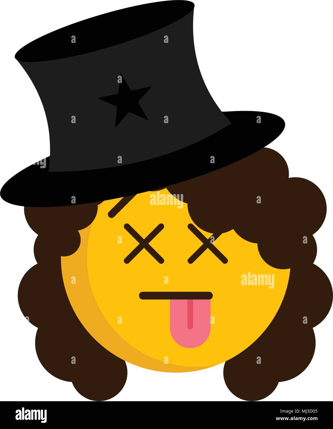 Emoji emoticon smiley face magician Banque d'images vectorielles - Alamy