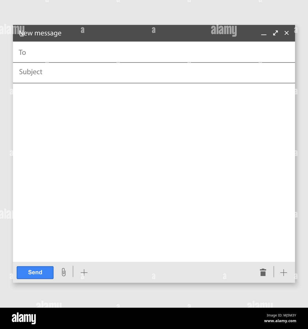 Email modèle vierge page internet. interface de mail Image Vectorielle ...