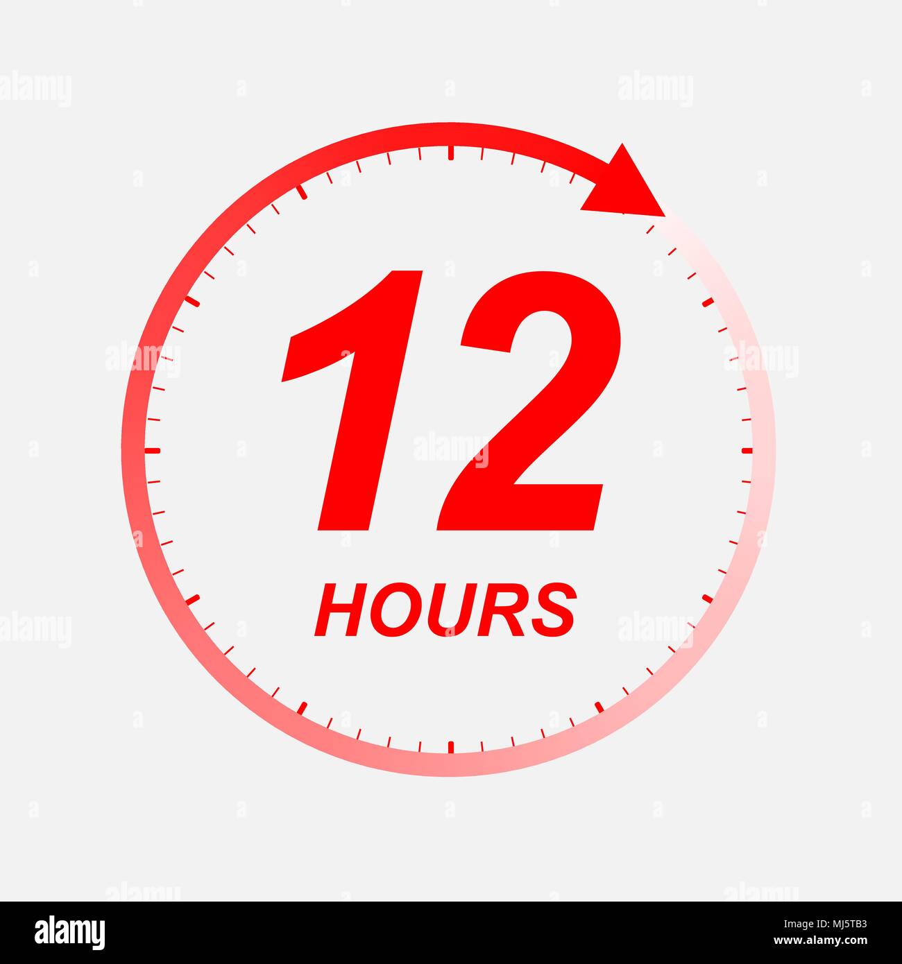 L'icône de 12 heures. Vector illustration Image Vectorielle Stock - Alamy