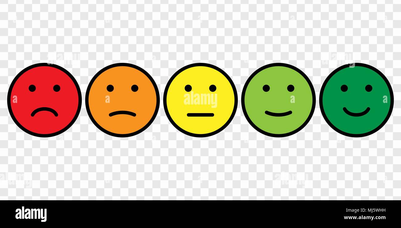 Smiley face icon set isolé sur fond blanc. Icône d'émoticône différents ...