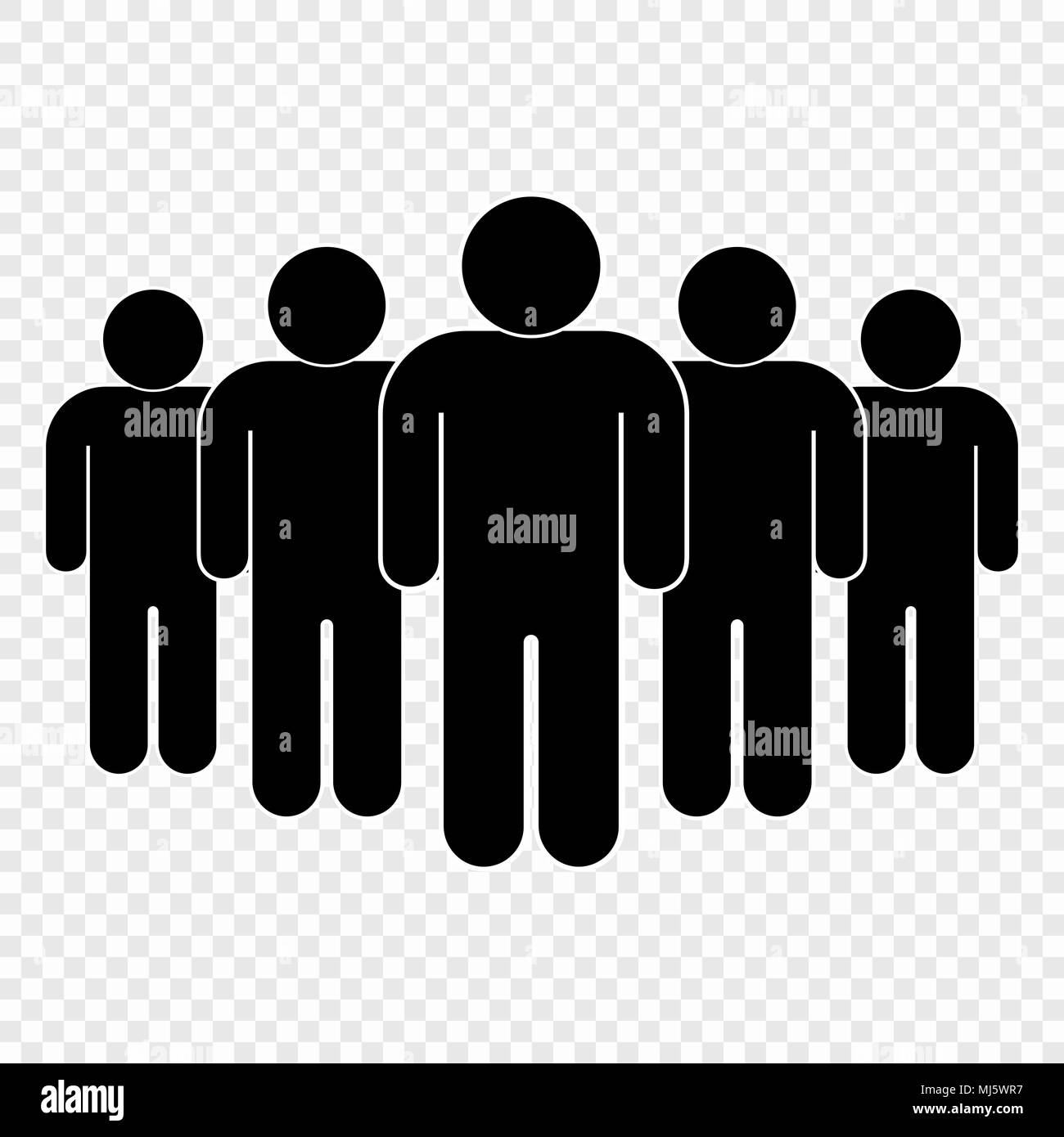 Les gens icône sur fond transparent. Symbole personne Image Vectorielle ...