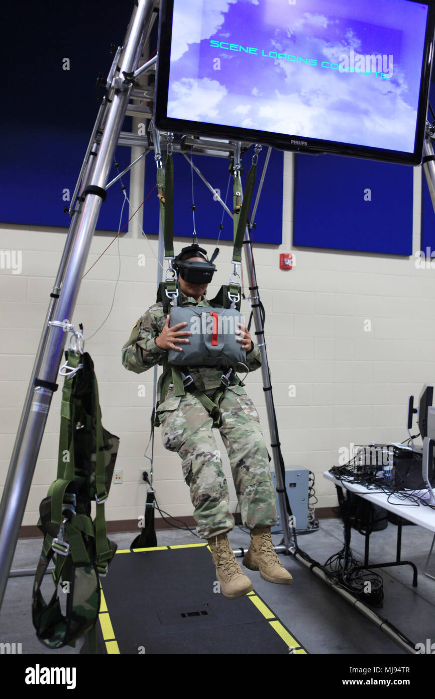 Virtual reality parachute simulator Banque de photographies et d’images ...