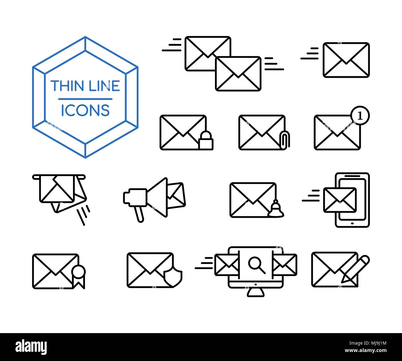 E mail Icon Set Thin Line L application De Courrier Num rique e-mail-icon-set-thin-line-l-application-de-courrier-num-rique