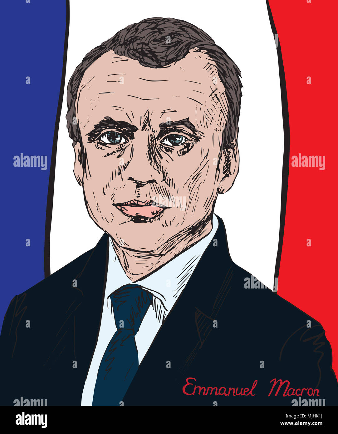 Dessin emmanuel macron Banque de photographies et d’images à haute ...