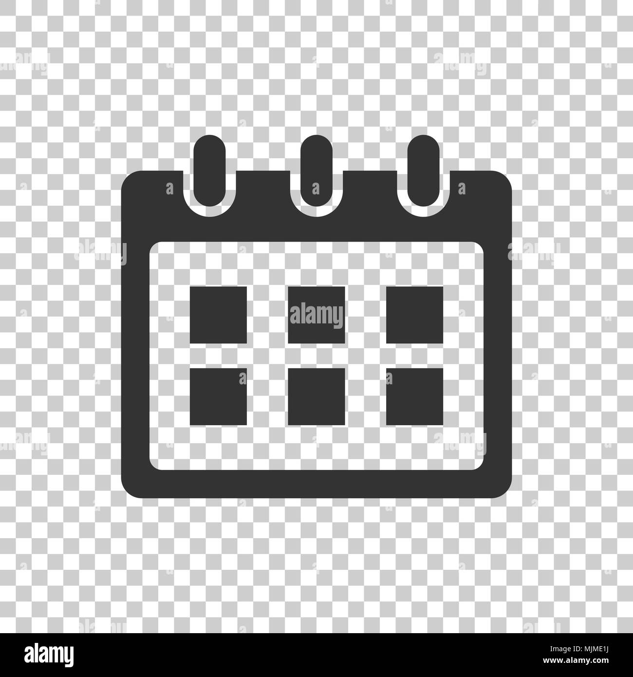 Icône vecteur de calendrier. Rappel agenda sign illustration. Concept d ...