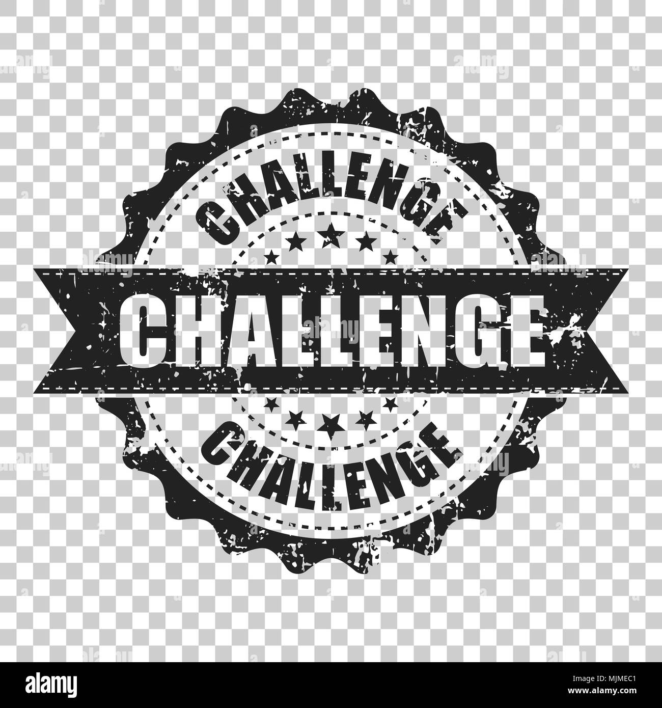 Défi scratch grunge rubber stamp. Vector illustration isolées sur fond ...