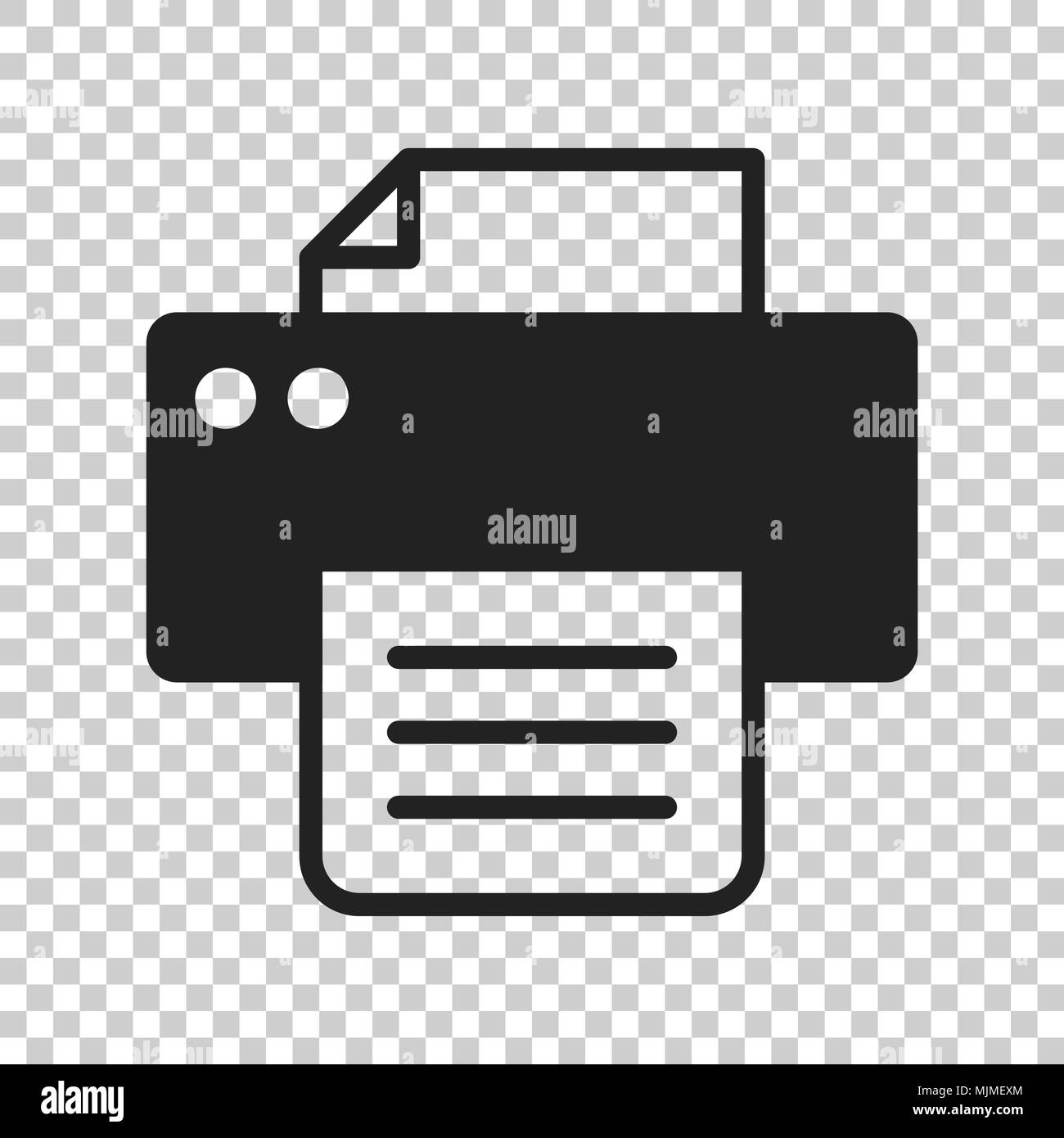 Icône de l'imprimante. Vector illustration isolées sur fond transparent ...