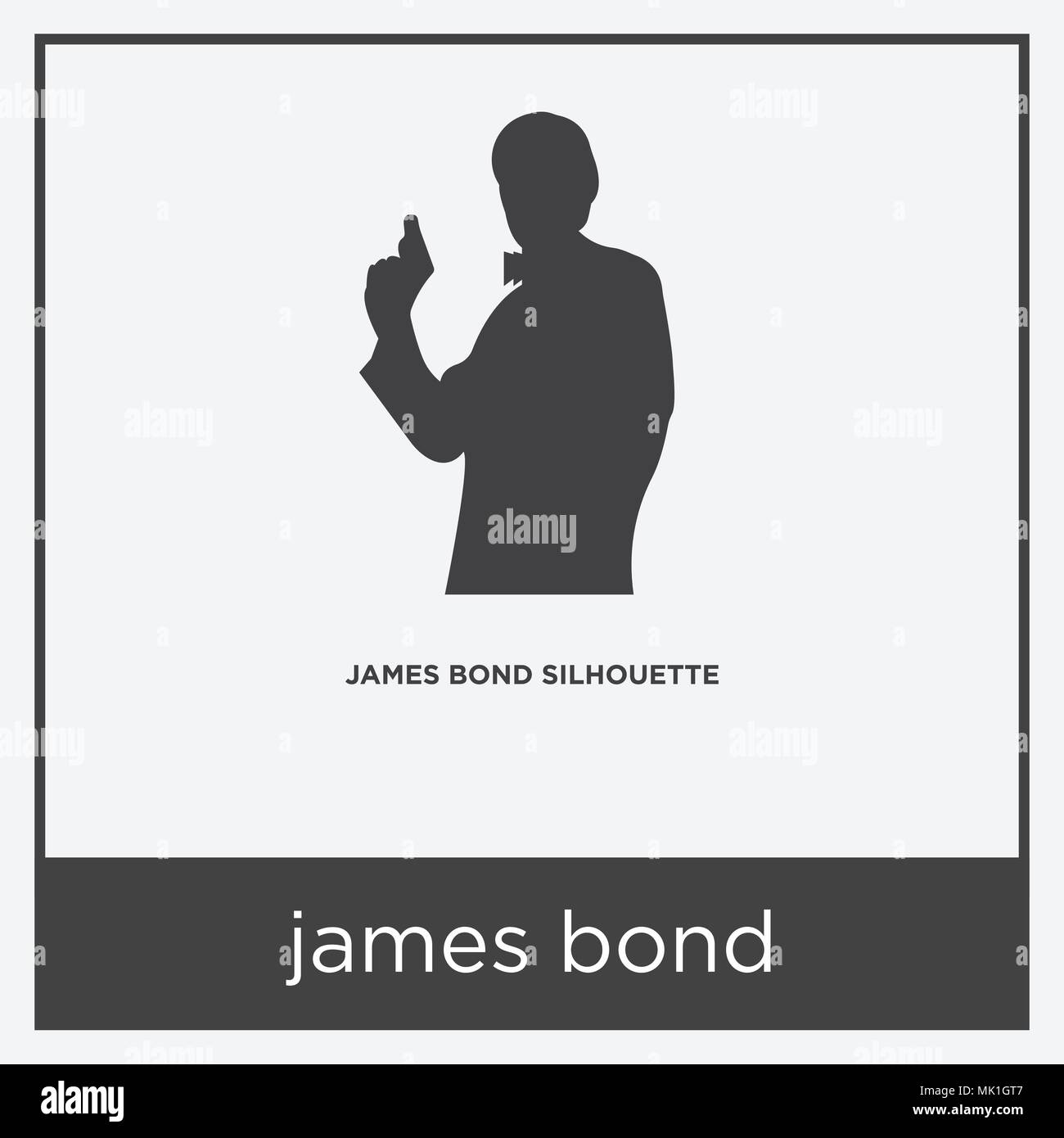 James bond pose Banque d'images vectorielles - Alamy