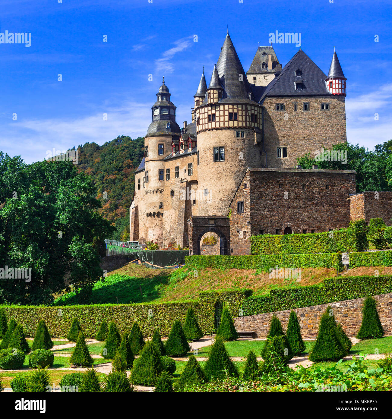 Beau château médiéval Burresheim,Allemagne Photo Stock - Alamy