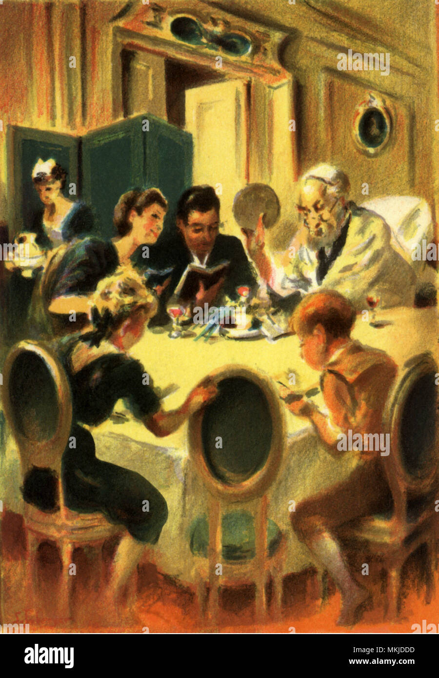 Passover seder family Banque de photographies et d’images à haute ...