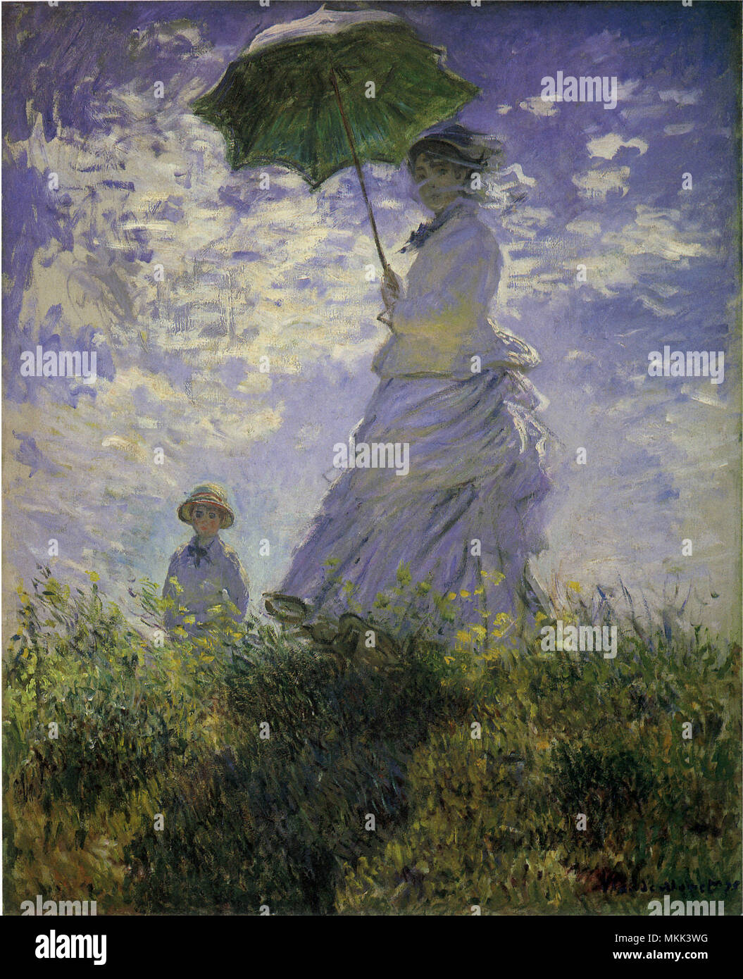 Femme avec parasol claude monet Banque de photographies et d’images à ...