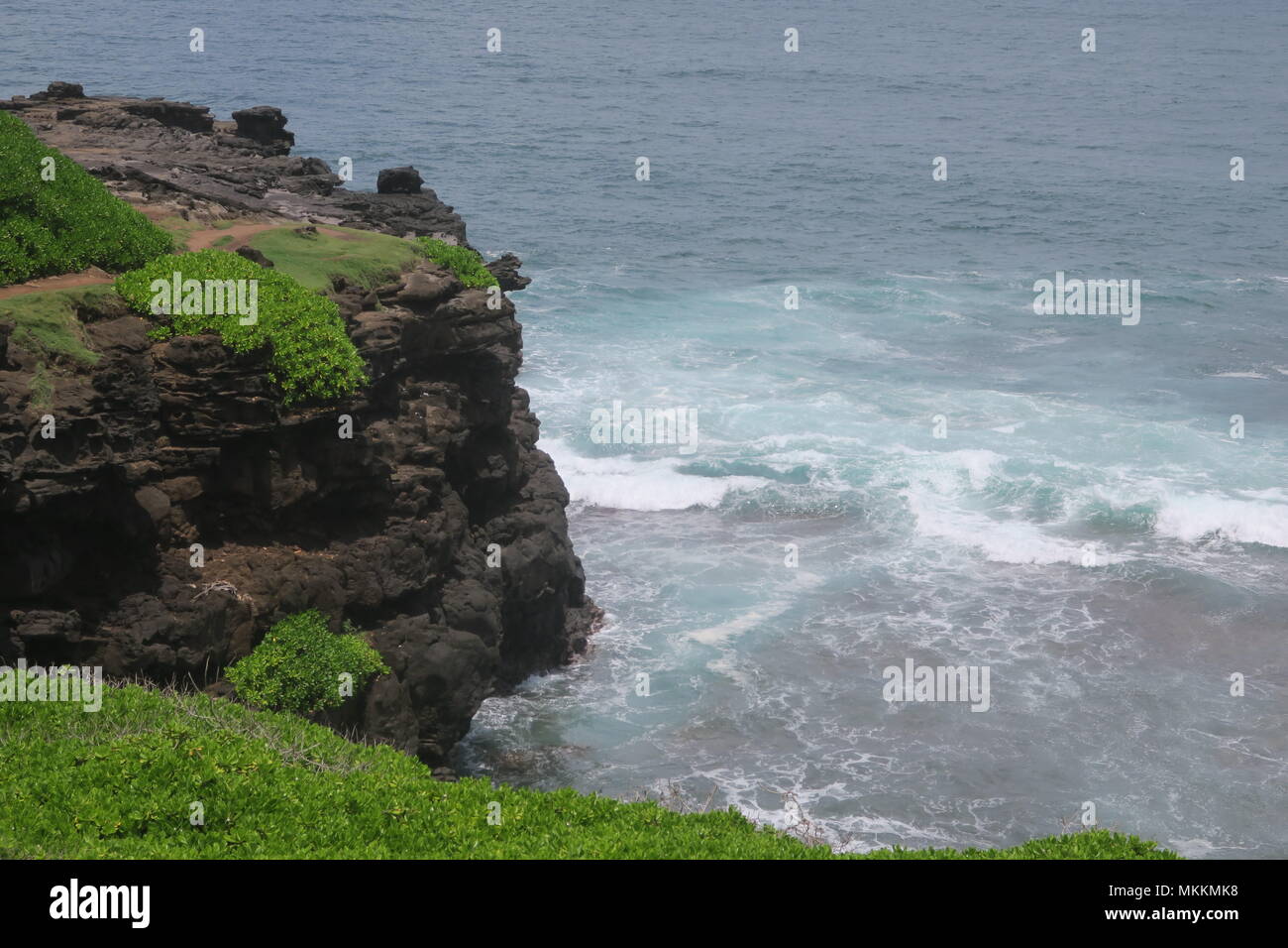 Mer agitée et ondulé, de l'océan Indien à l'île Maurice sur Gris Gris ...