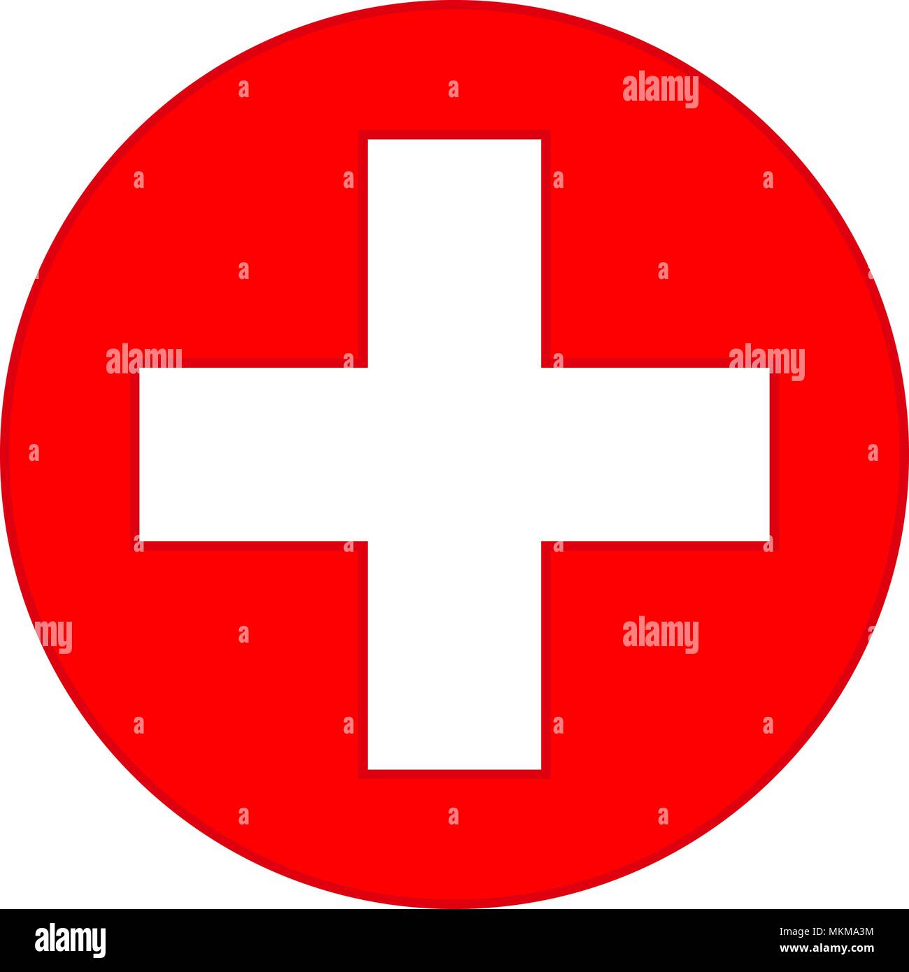 Croix rouge symbole médical. Le thème de la santé pour l'illustration ...