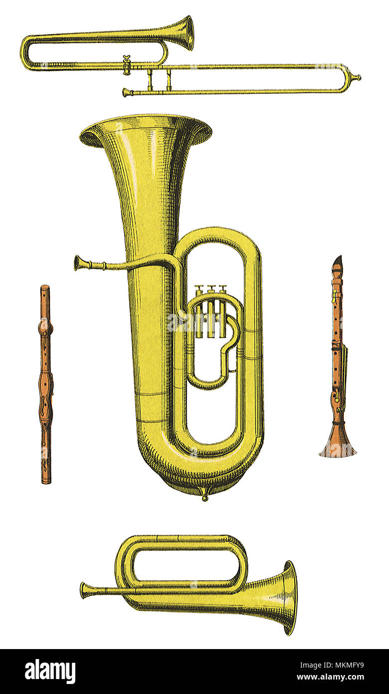Instruments de musique cuivres Banque de photographies et d’images à ...