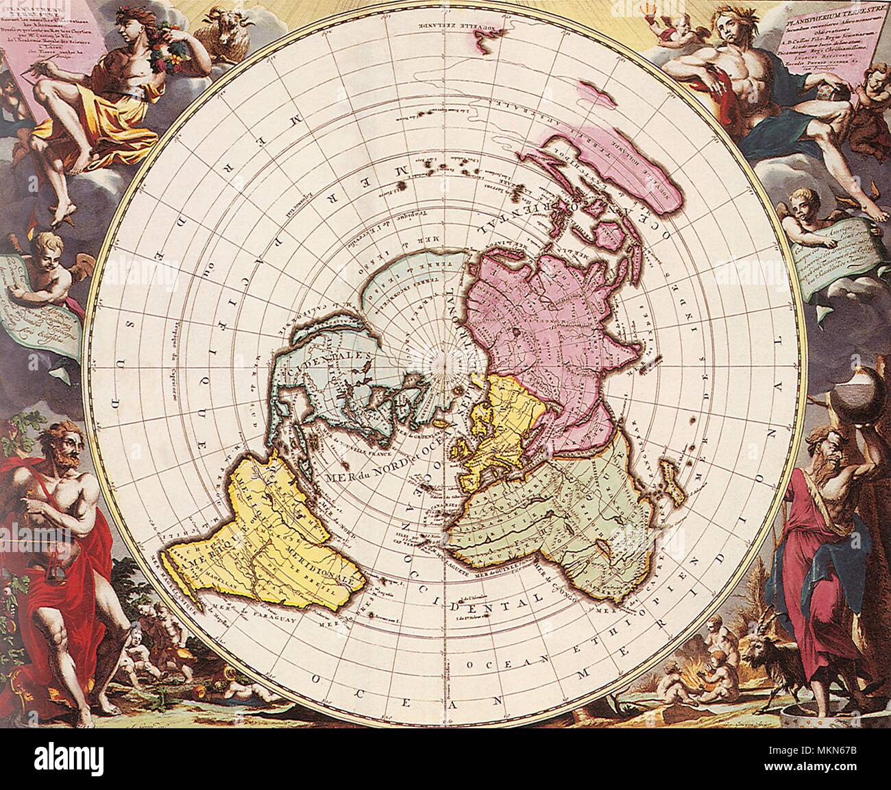 Planisphere map globe Banque de photographies et d’images à haute ...