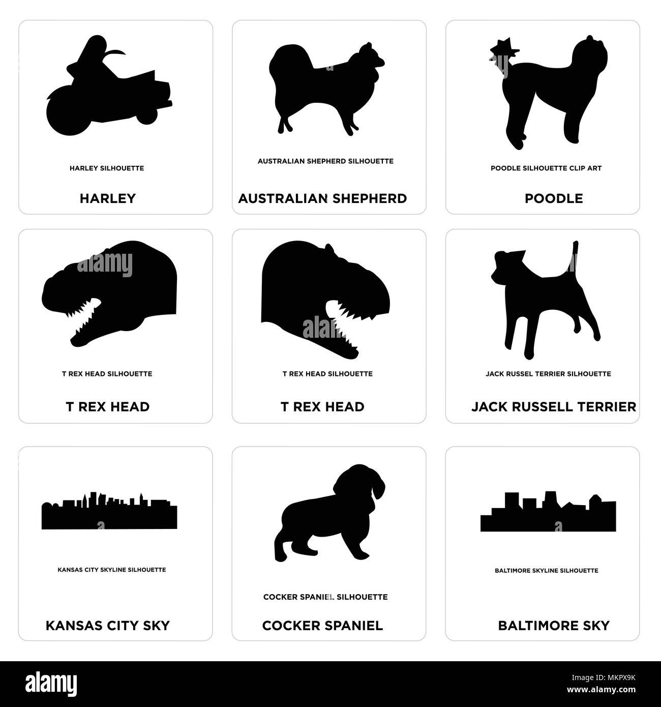 Logo chien berger australien Banque de photographies et d’images à ...