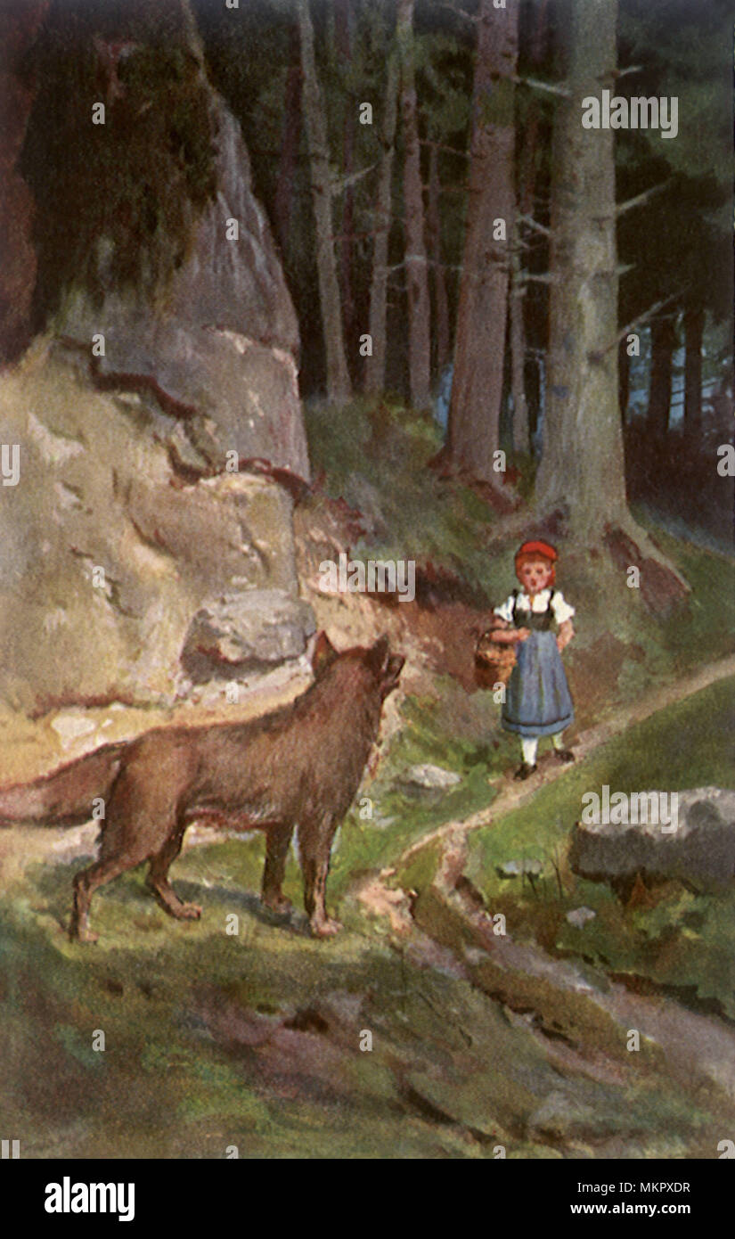 Loup et petit chaperon rouge Banque de photographies et d’images à ...