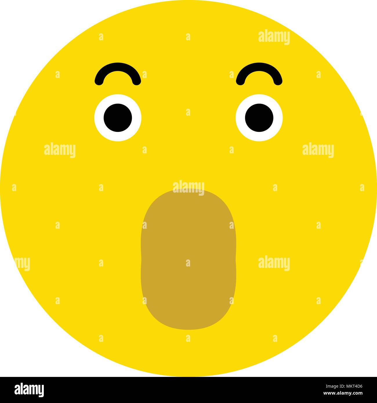 Frightened emoticon open mouth icon Banque de photographies et d’images ...