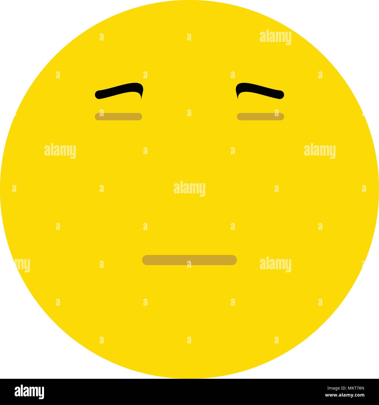 Smiley emoticon facial expression disappointed Banque de photographies ...