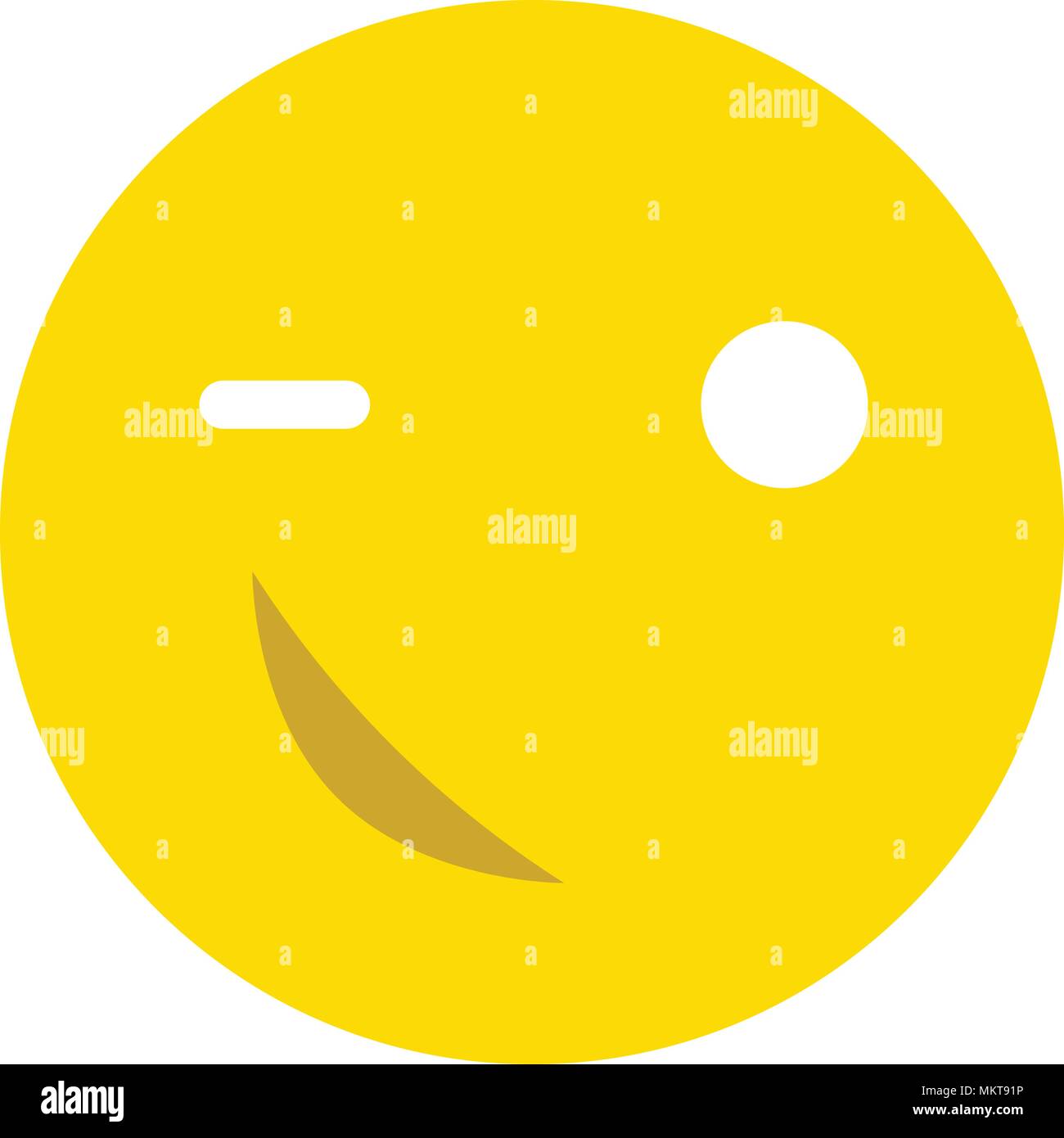 Emoticon optimist face Banque d'images vectorielles - Alamy