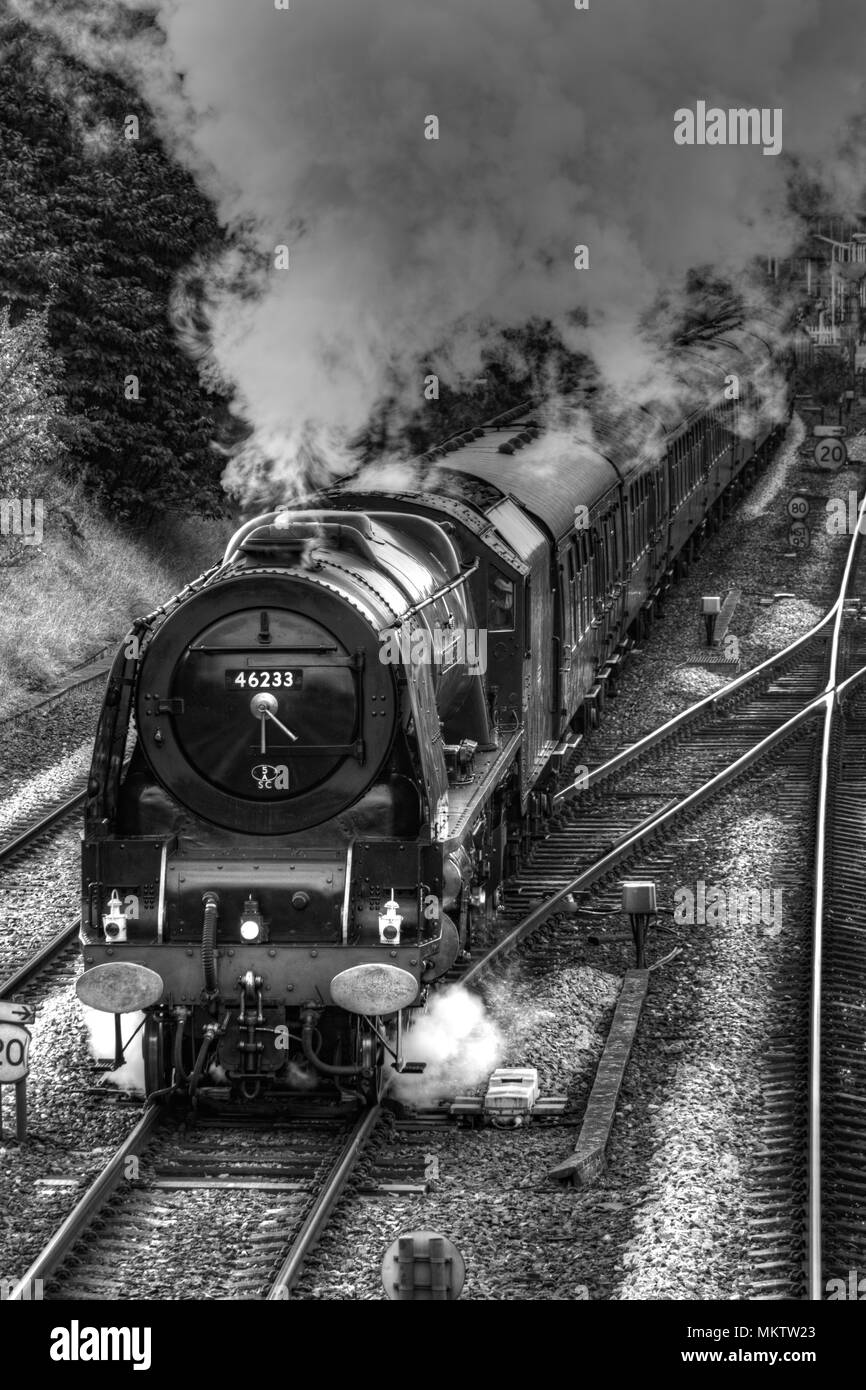 Duchess of sutherland train Banque d'images noir et blanc - Alamy
