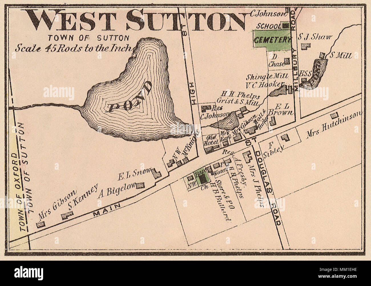 Carte de sutton Banque de photographies et d’images à haute résolution ...