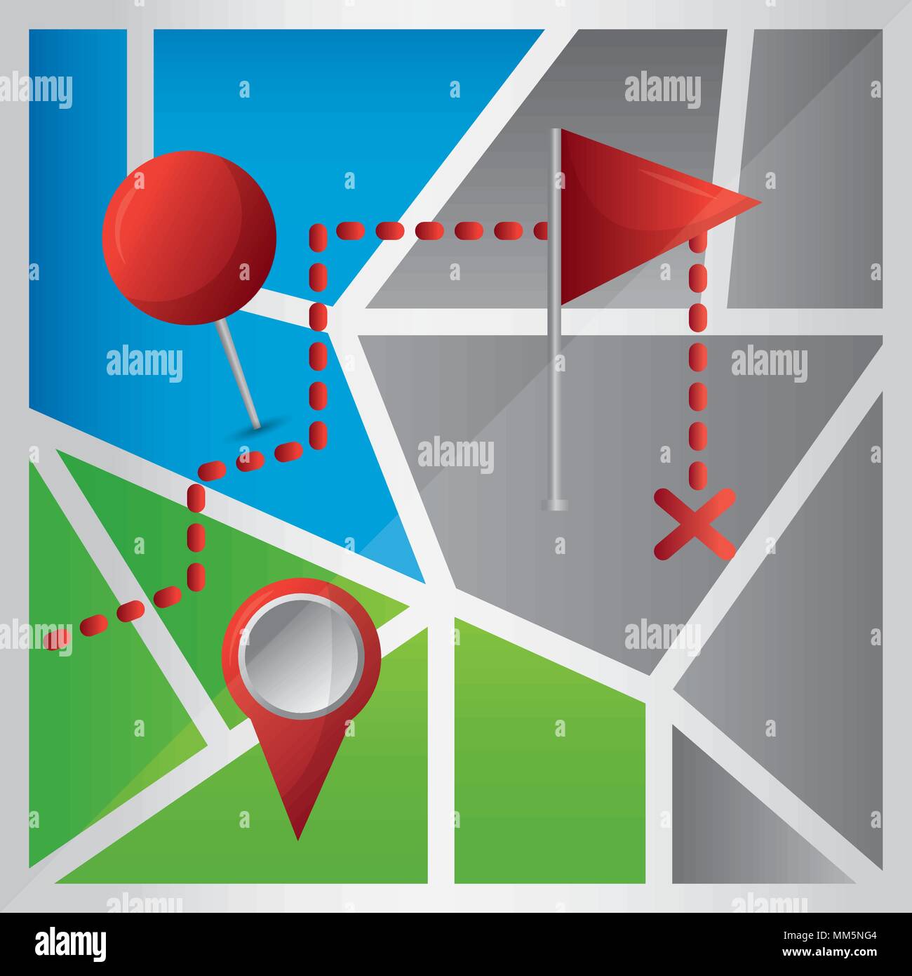 Application de navigation GPS point d'arrivée, l'emplacement de ...