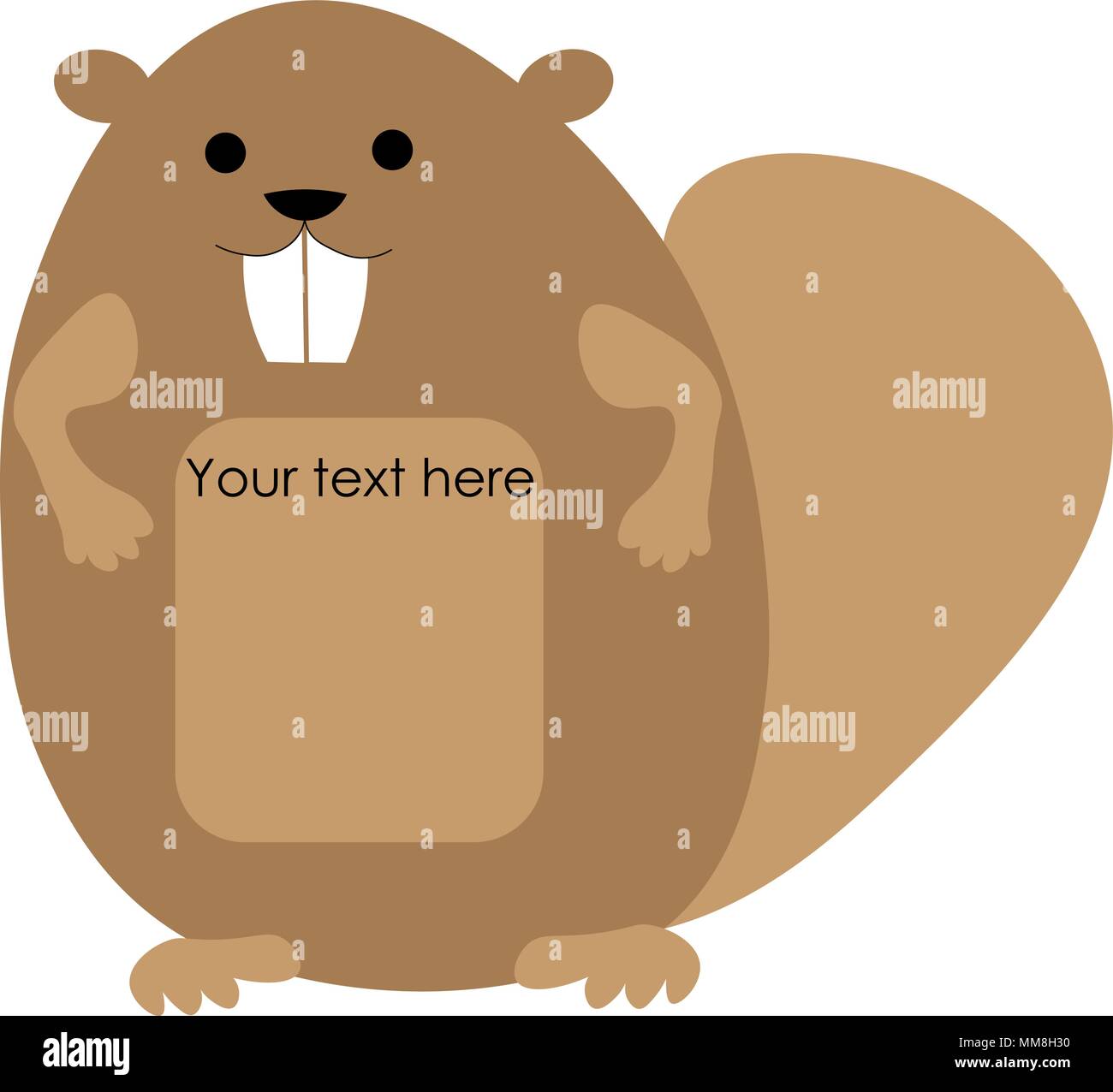 Castor joyeux pour le logo Le logo de castor Image Vectorielle Stock ...