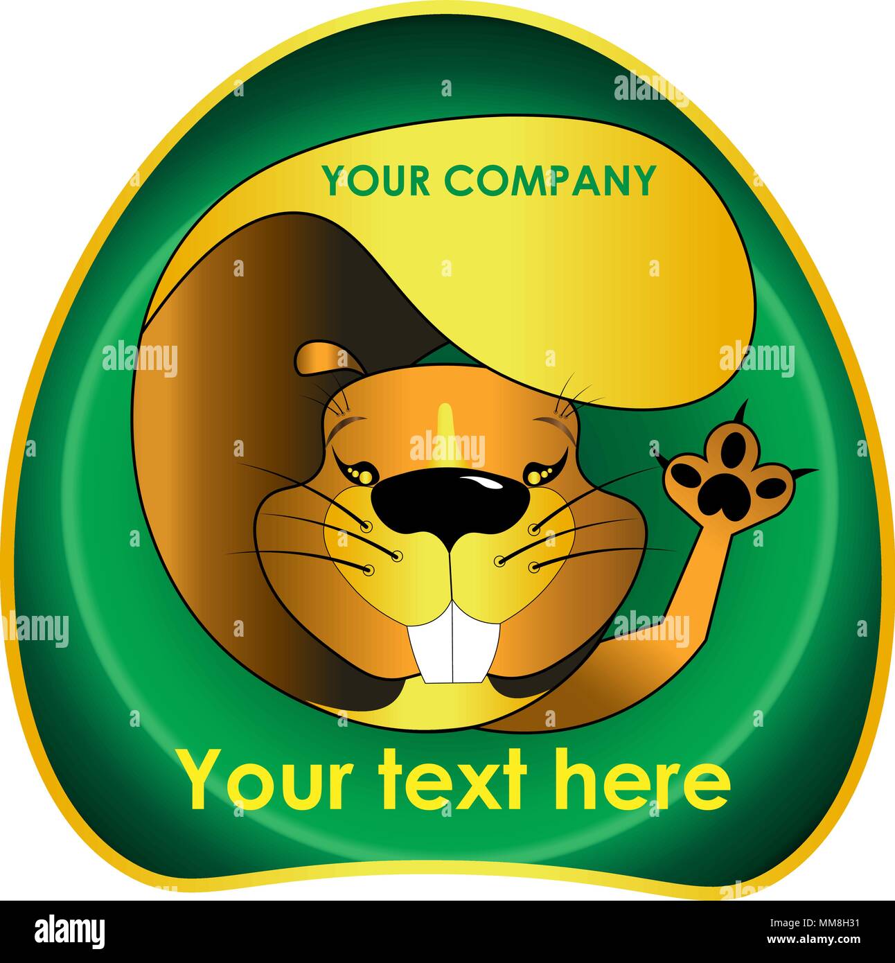 Castor joyeux pour le logo Le logo de castor Image Vectorielle Stock ...