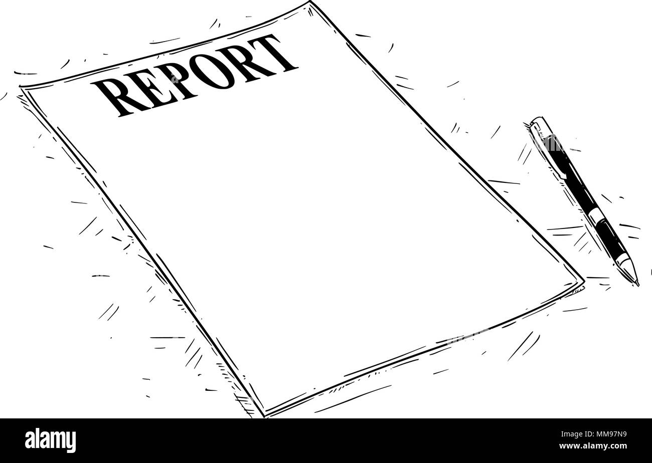 Dessin Artistique vecteur Illustration de document Rapport vide Image ...