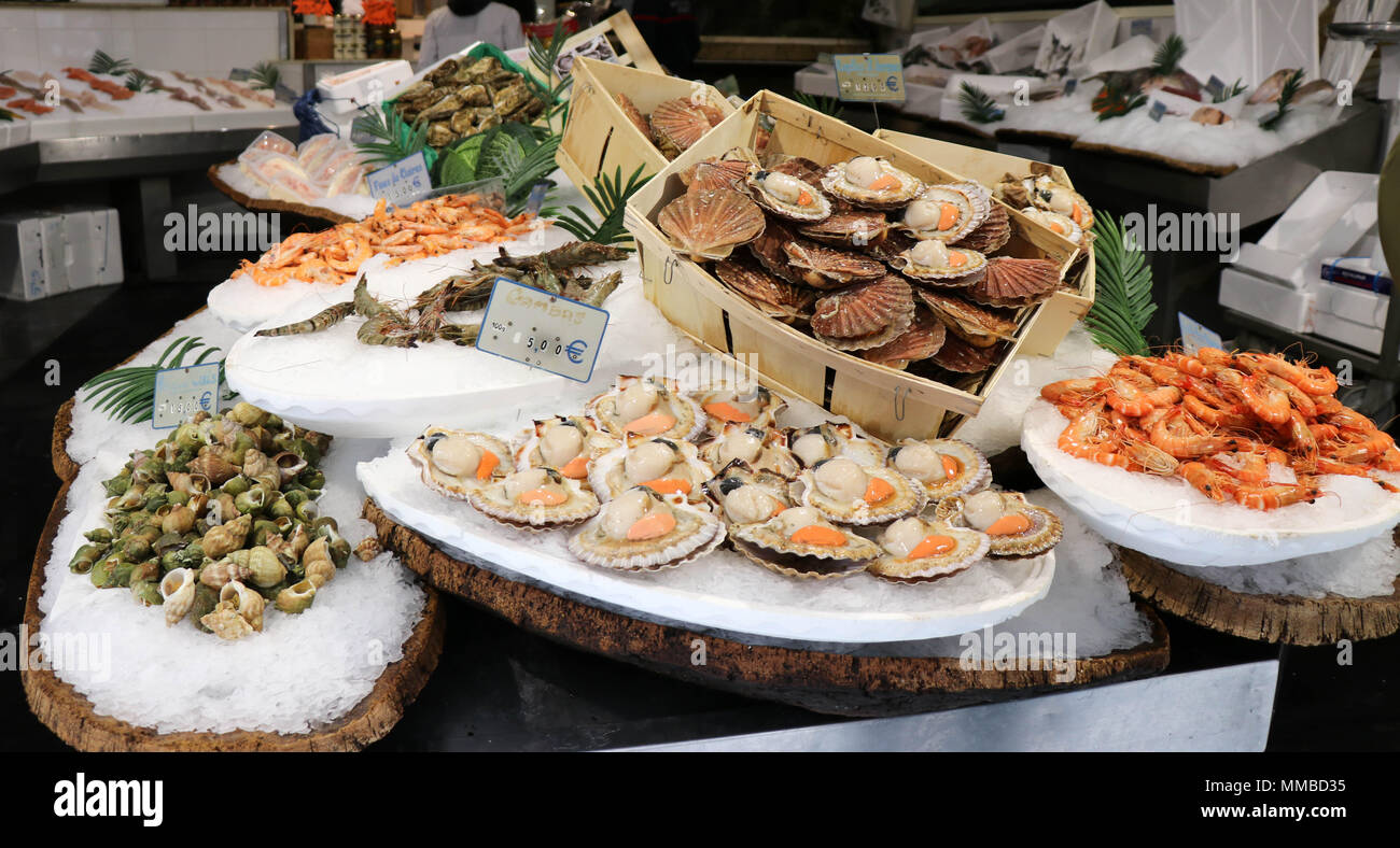 Plateau de fruits de mer frais Banque de photographies et d’images à ...