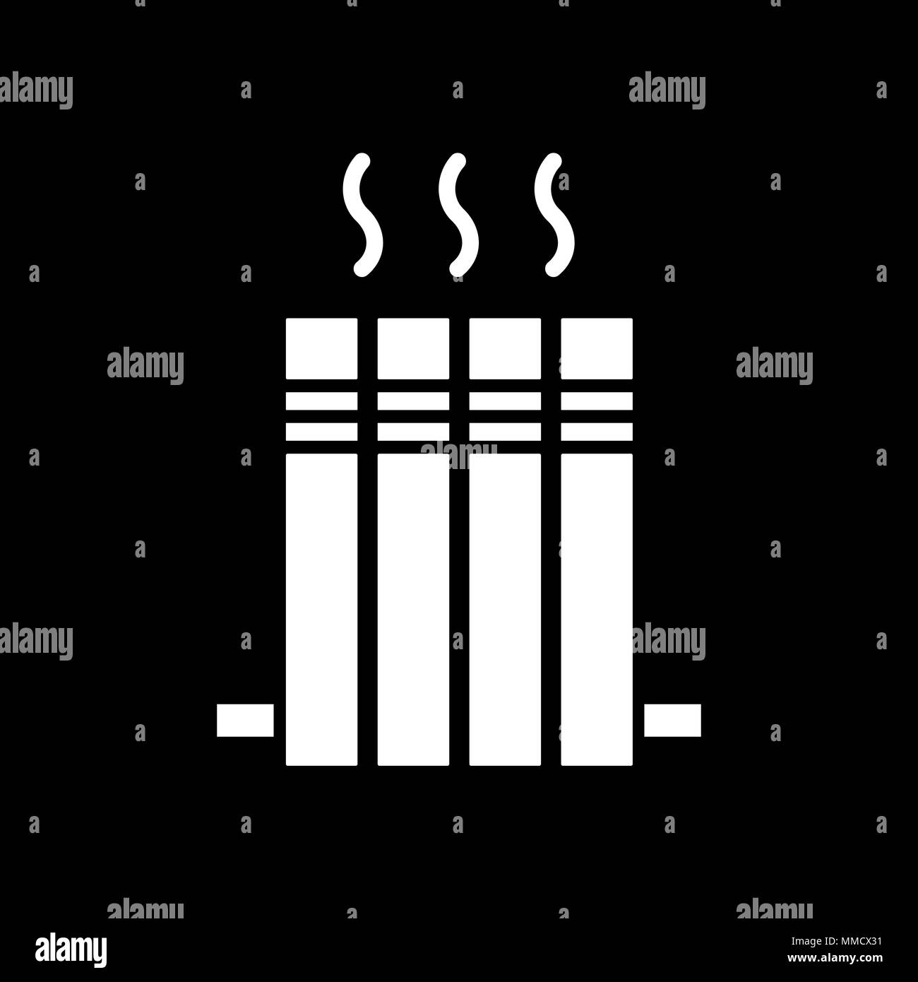 L'icône du radiateur. Chauffe-eau et chauffage, symbole de la chaleur ...