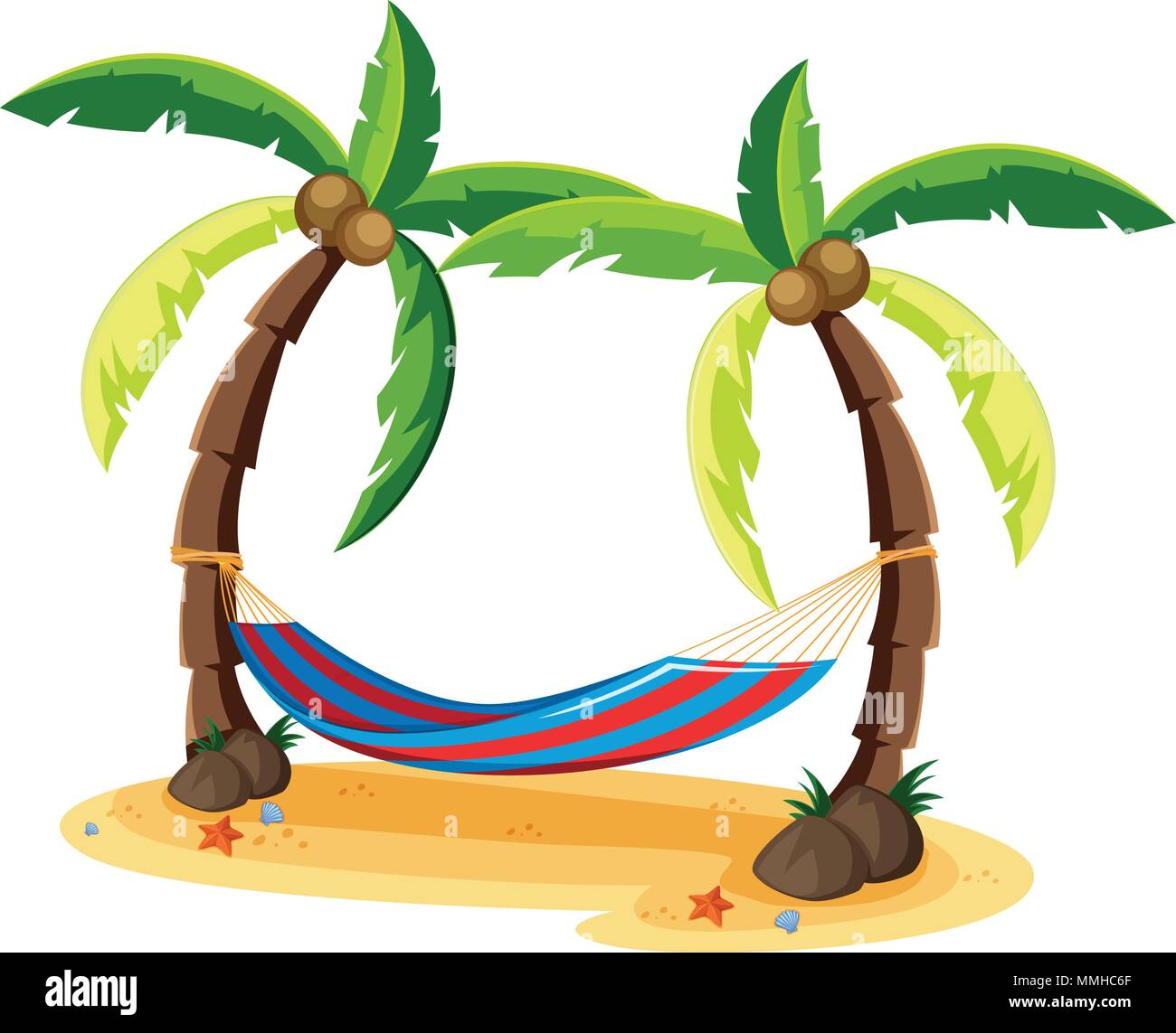 Hamac dessin Banque d'images vectorielles - Alamy