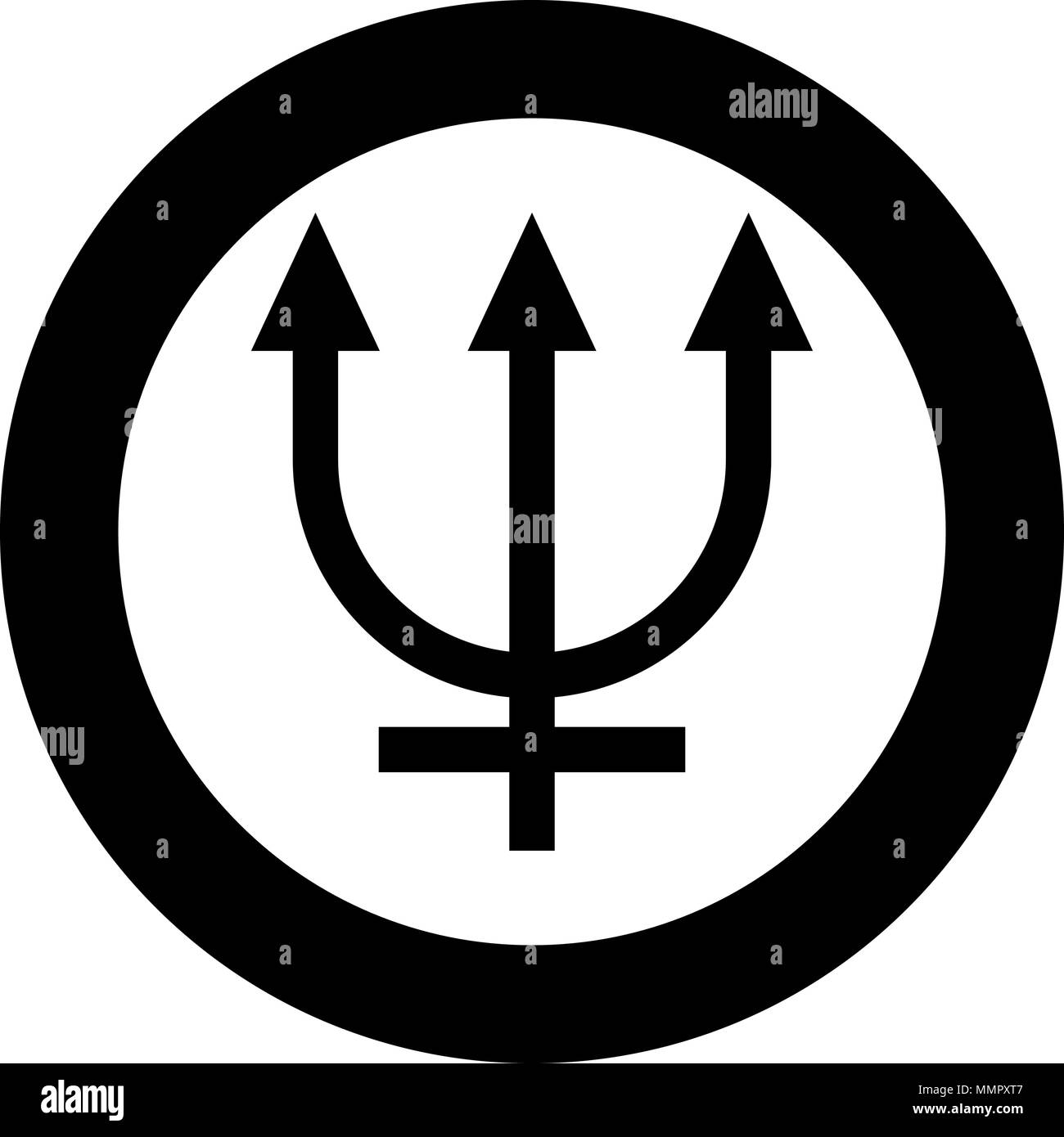 Symbole Neptune Banque d'images vectorielles - Alamy