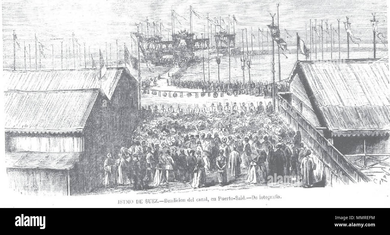 El istmo de suez, y el canal de suez. Banque de photographies et d ...