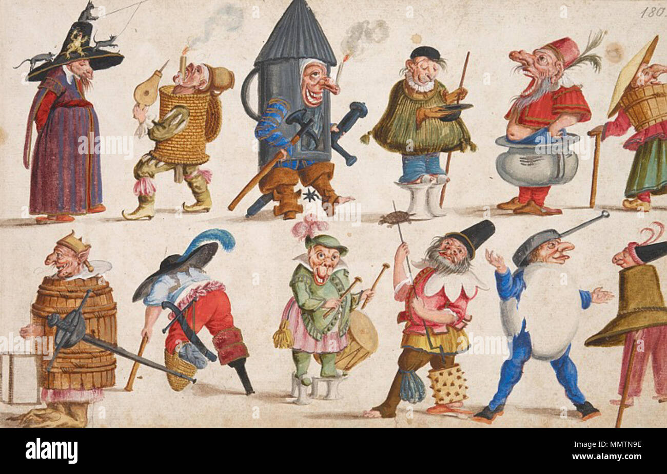 . Anglais : dessins de costumes pour les grotesques et les personnages ...