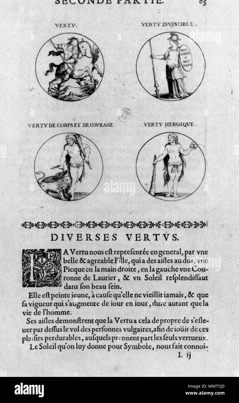Représentation des vertus. 1644. Cesare Ripa - Représentation des ...