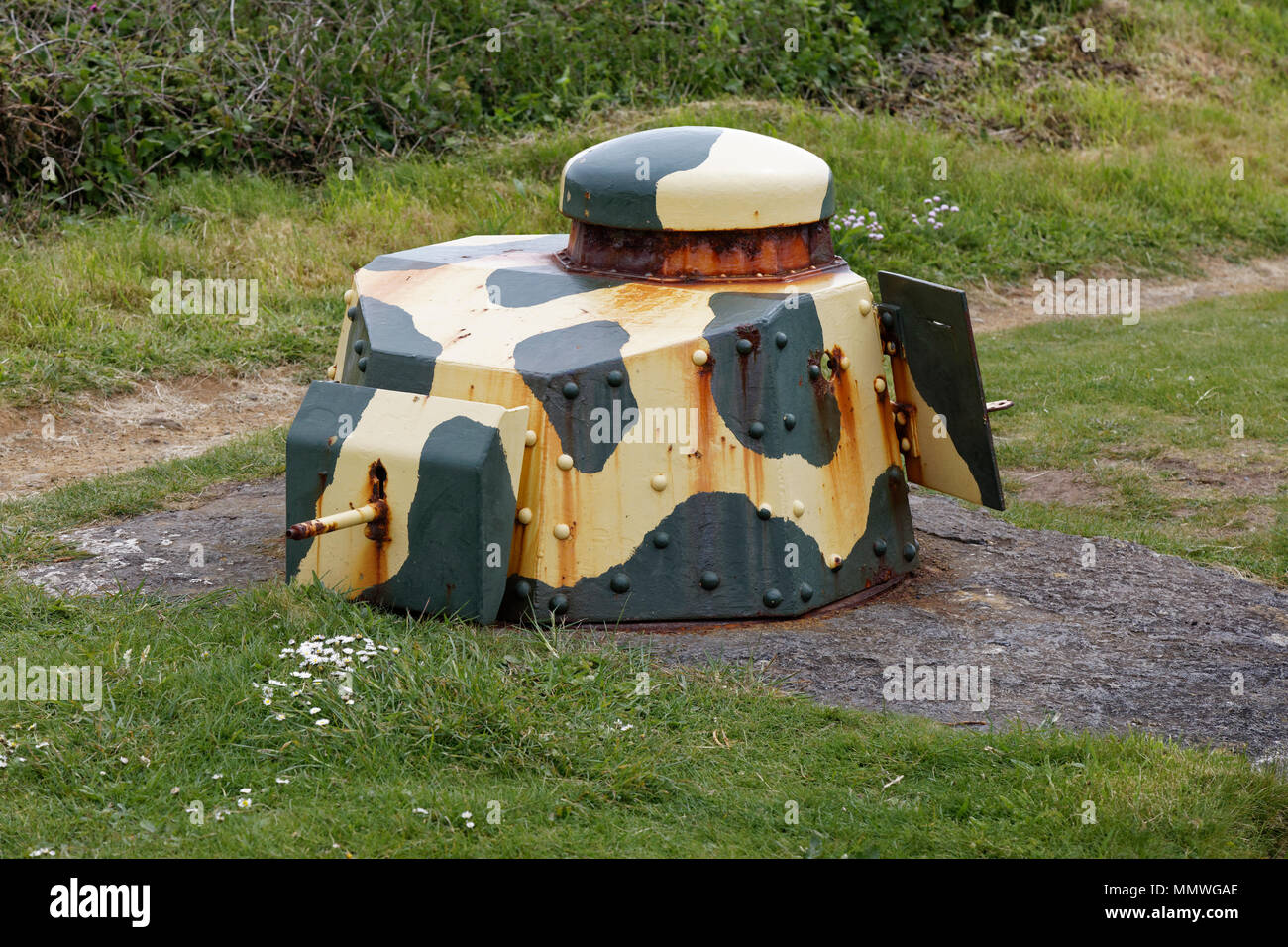 FT-17 à tourelle Dollmann batterie, partie de WW2 fortifications ...
