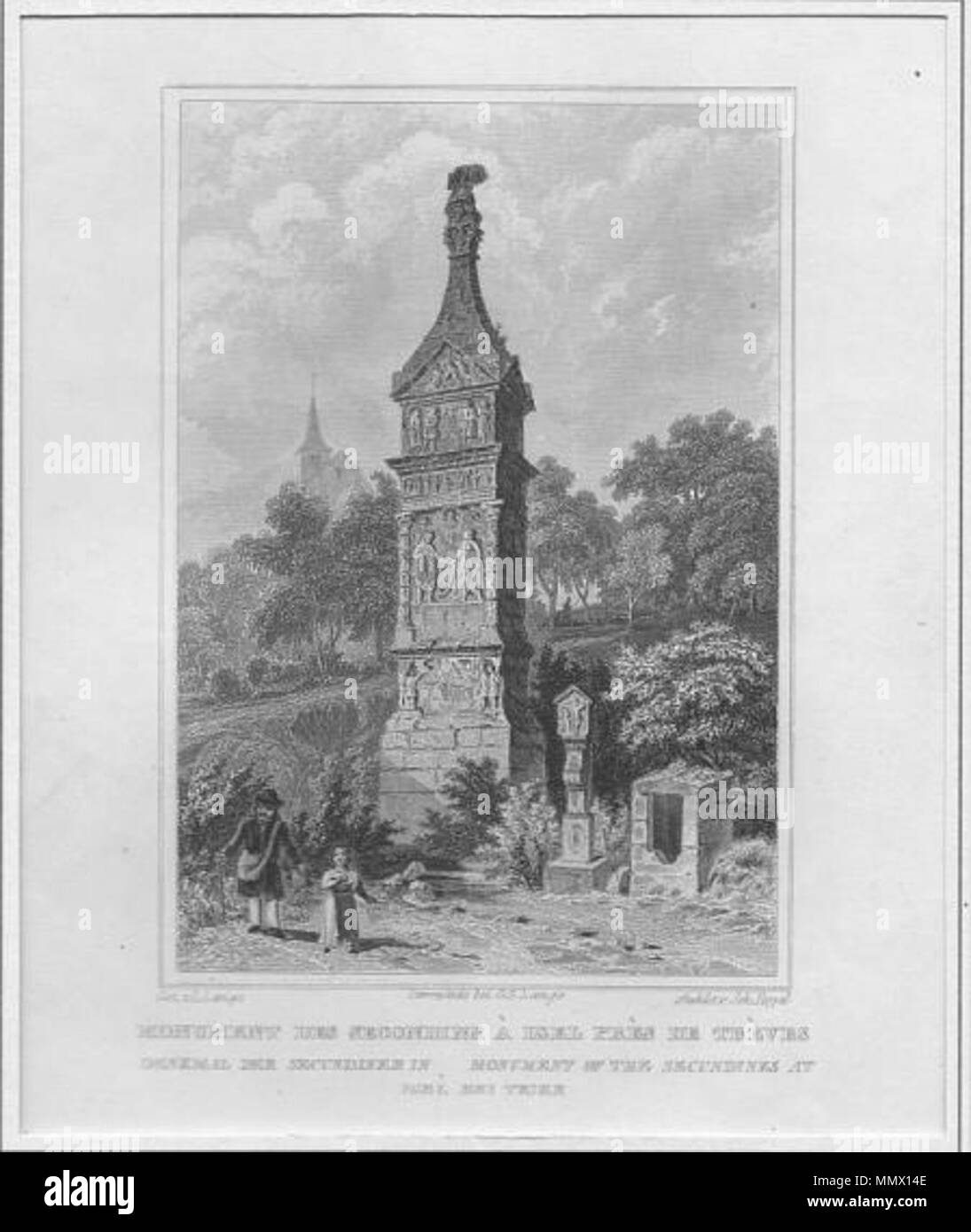Igel monument Banque d'images noir et blanc - Alamy