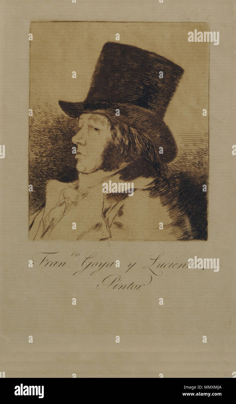 . Español : Francisco Goya y Lucientes, Pintor (Autorretrato) . 19e ...