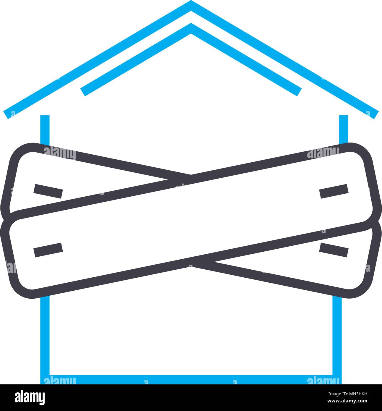 La faillite de l'entreprise ligne fine vecteur icône avc. La faillite ...