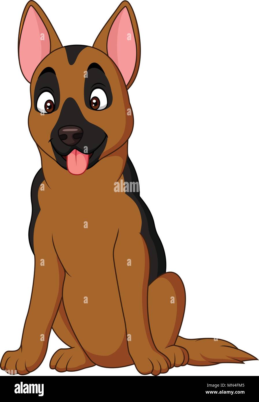 German shepherd cartoon Banque de photographies et d’images à haute ...