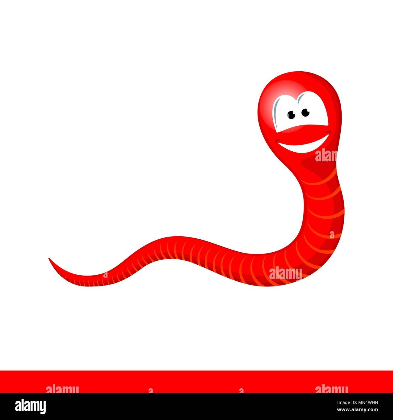 Worm cartoon Banque d'images vectorielles - Alamy