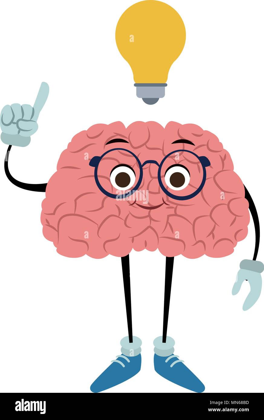 Caricature de drôles de cerveau avec l'idée Vecteurs Et Illustration ...