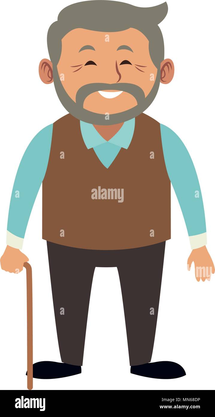 Cartoon old man walking stick Banque d'images vectorielles - Page 3 - Alamy