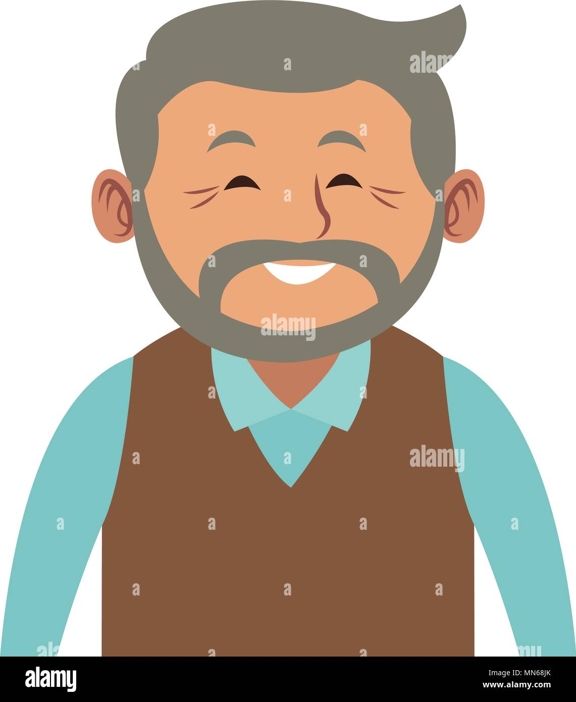 Grand-père Cute cartoon Image Vectorielle Stock - Alamy