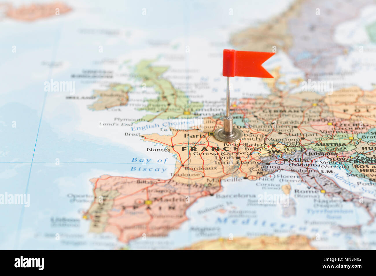 Carte et drapeau de la france Banque de photographies et d’images à ...